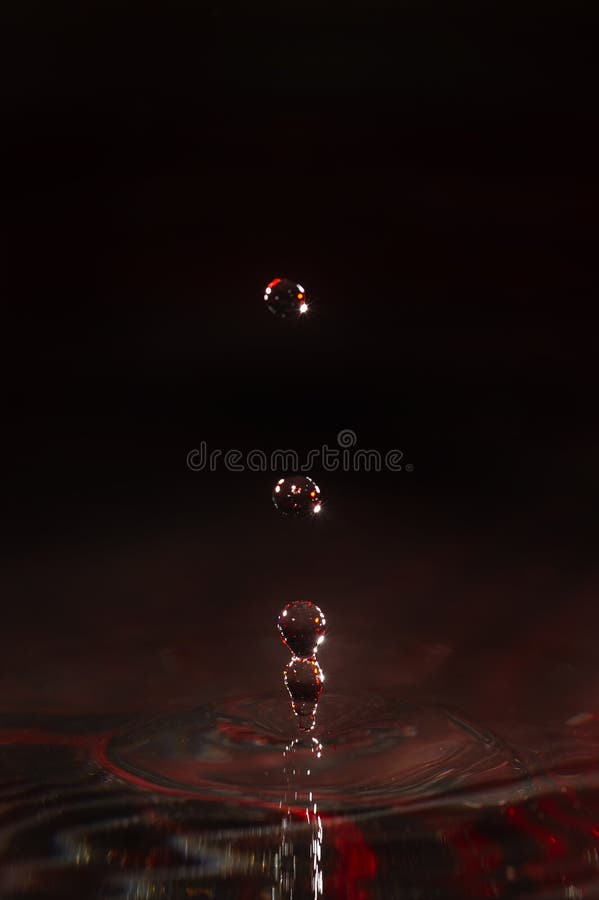 Water Droplets Water Formed when Dripping on the Surface Stock Photo ...