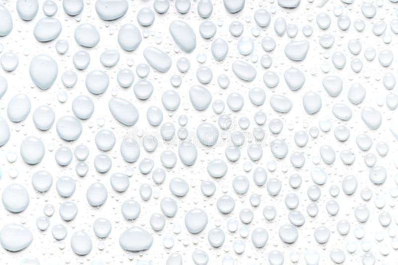 Water Droplets on White Baskground Stock Photo - Image of ripple ...