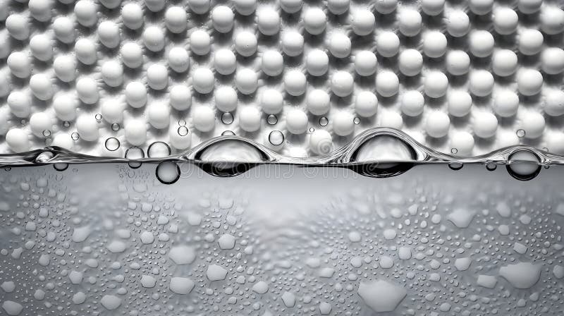 Water Droplets on a White Bumpy Surface Stock Illustration ...