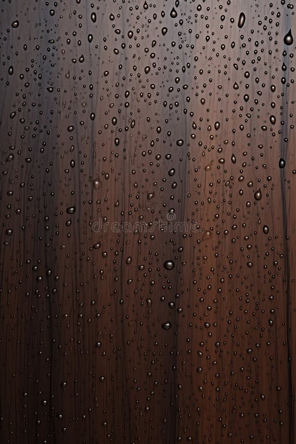 Water Droplets on a Wood Surface Stock Illustration - Illustration of ...
