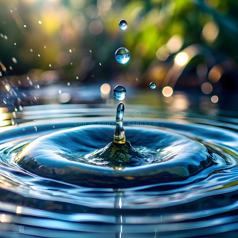 Water dropping in river stock illustration. Illustration of ...