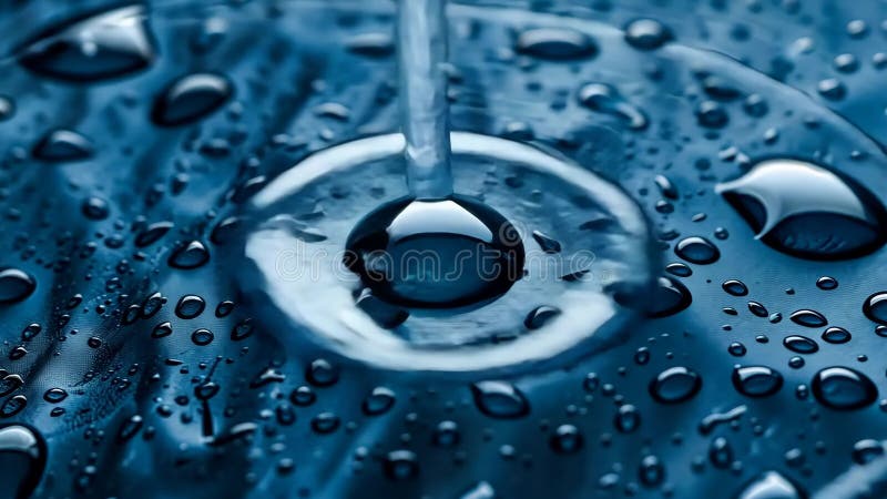 Water Dropping on Wet Surface Creating Concentric Ripples Stock Footage ...