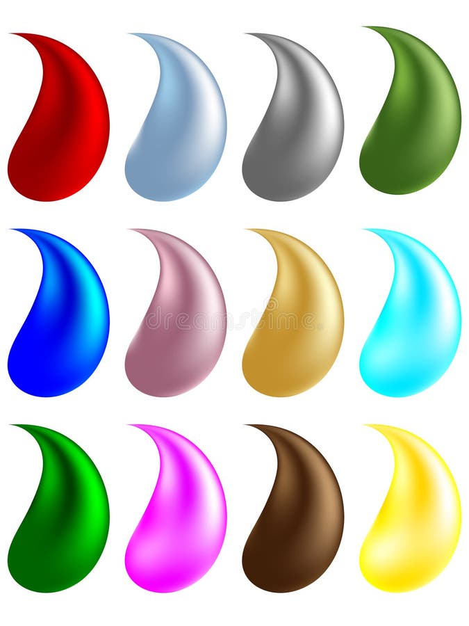 Water drops stock vector. Illustration of gradient, color - 10744595