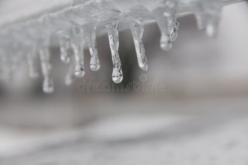 Water Drops stock image. Image of macro, snow, icicle - 14442901