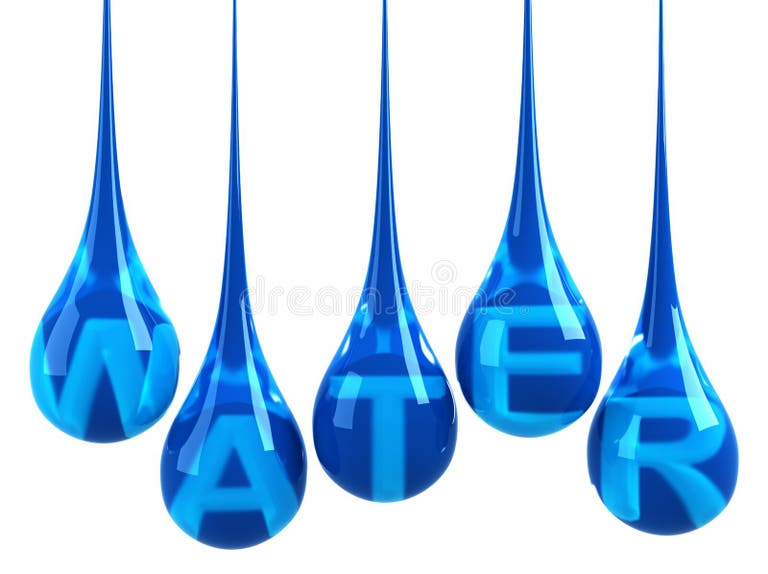 Letters Water Rain Drops Stock Illustrations – 115 Letters Water Rain ...