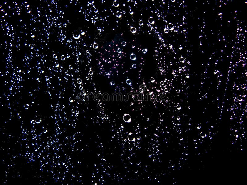 Drops of Water on a Black Background. Texture Stock Photo - Image of ...