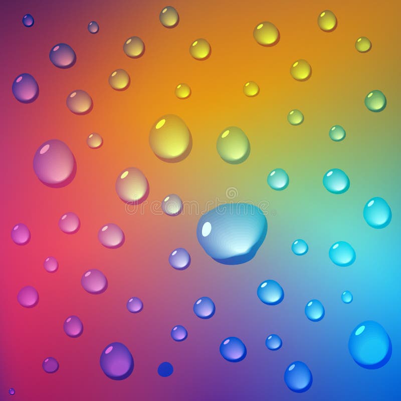 Water Drops on a Abstract Background Vector Stock Vector - Illustration ...
