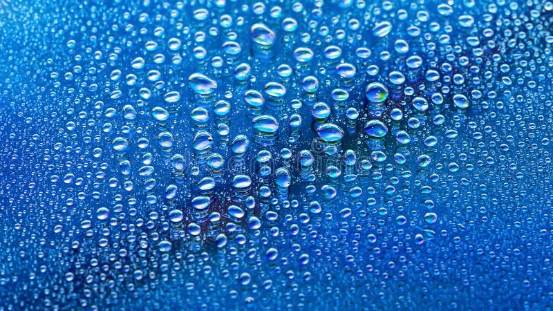 Water Drops. Abstract Gradient Backdrop Colored Drop Texture. Blue ...
