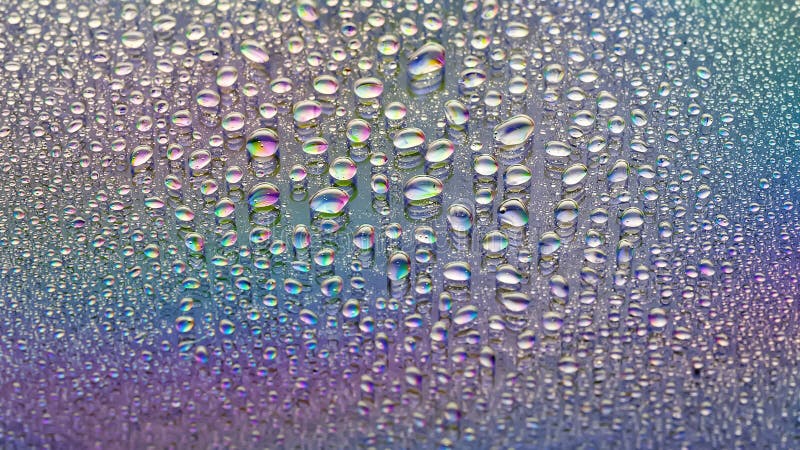 Water Drops. Abstract Gradient Backdrop Colored Drop Texture. Rainbow ...