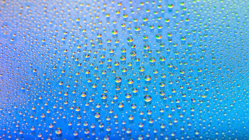 Water Drops. Abstract Gradient Backdrop. Texture of the Drops. Blue ...