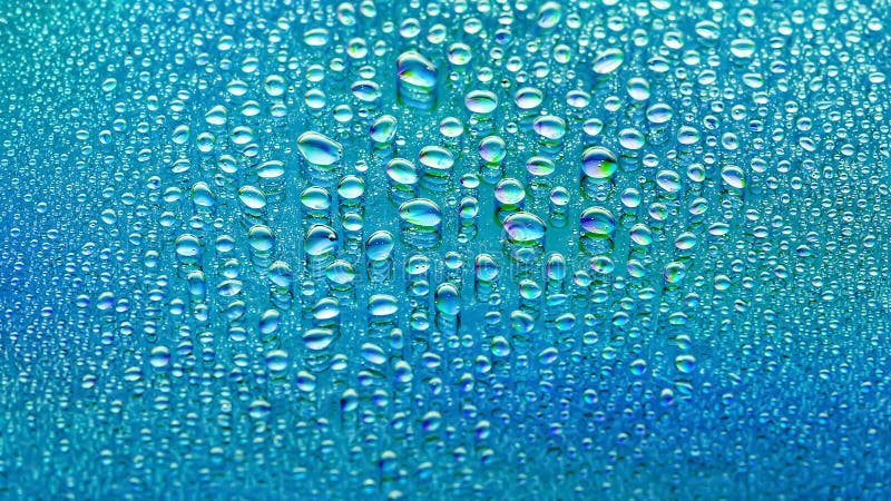 Water Drops. Abstract Gradient Background. Colored Drop Texture. Blue ...