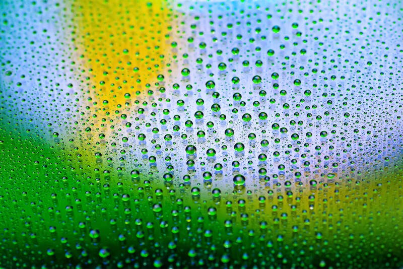 Water Drops. Abstract Gradient Background. Droplet Texture. Multicolor ...
