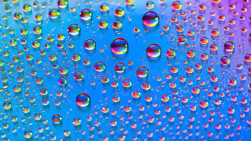 Water Drops. Abstract Gradient Background. Texture of the Drops ...