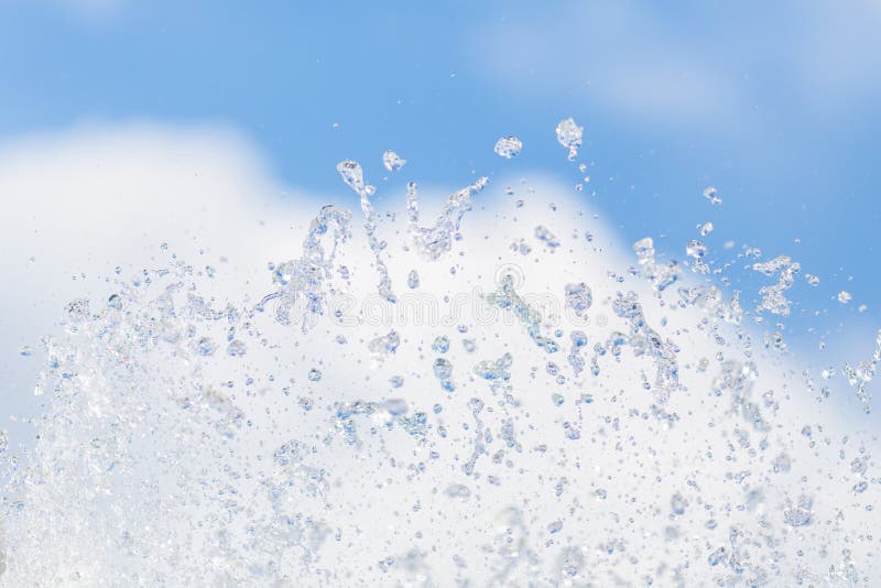Water Drops in the Air on the Sky. Stock Image - Image of rest, closeup ...