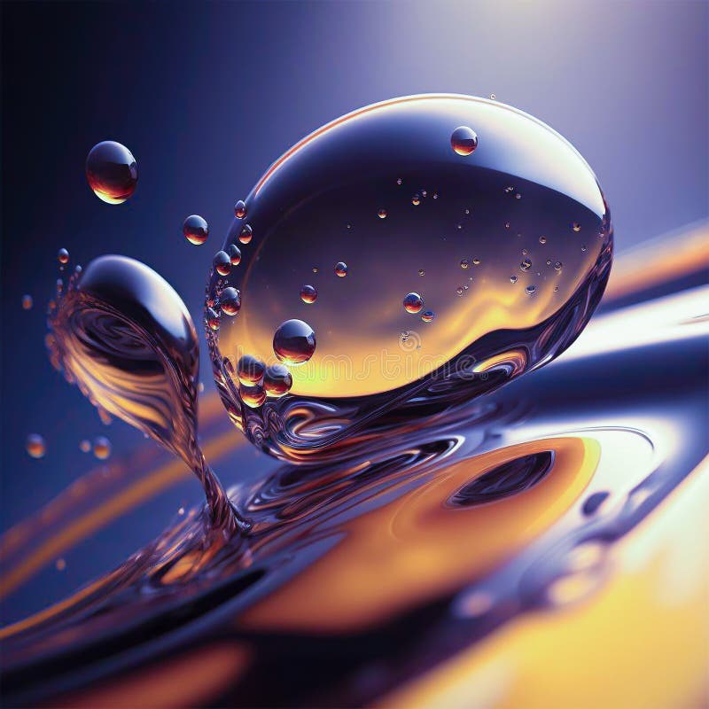 Water Drops Background Image. Abstract Background with Macro Photos of ...