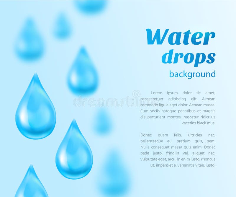 Water Drops Background Text Stock Illustrations – 3,432 Water Drops ...