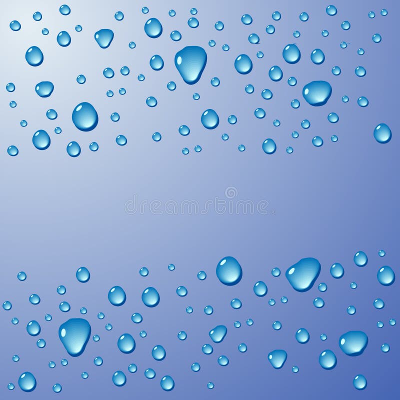 Water Drops Banner Template. Vector Eps10 Stock Vector - Illustration ...