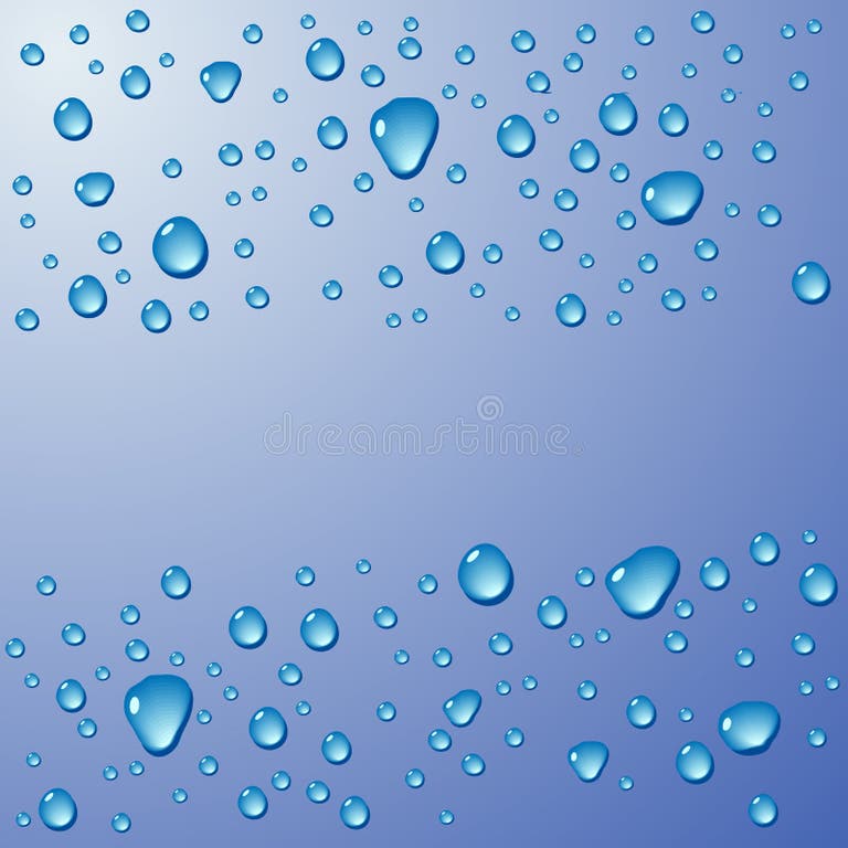 Water Drops Banner Template. Vector Eps10 Stock Vector - Illustration ...