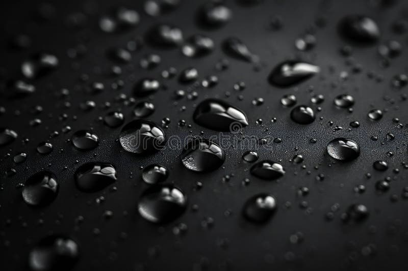 Water Drops on Black Background, Texture, Pattern, Minimalist ...