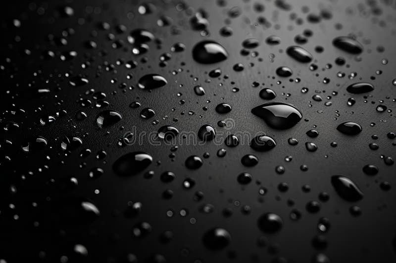 Water Drops on Black Background, Texture, Pattern, Minimalist ...