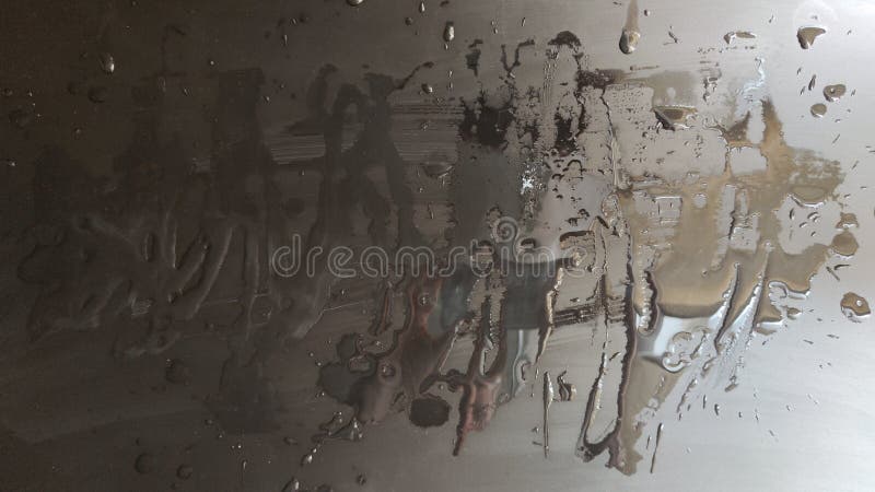 Water Drops on a Black Plastic. Surface with Wet Background. Abstract ...