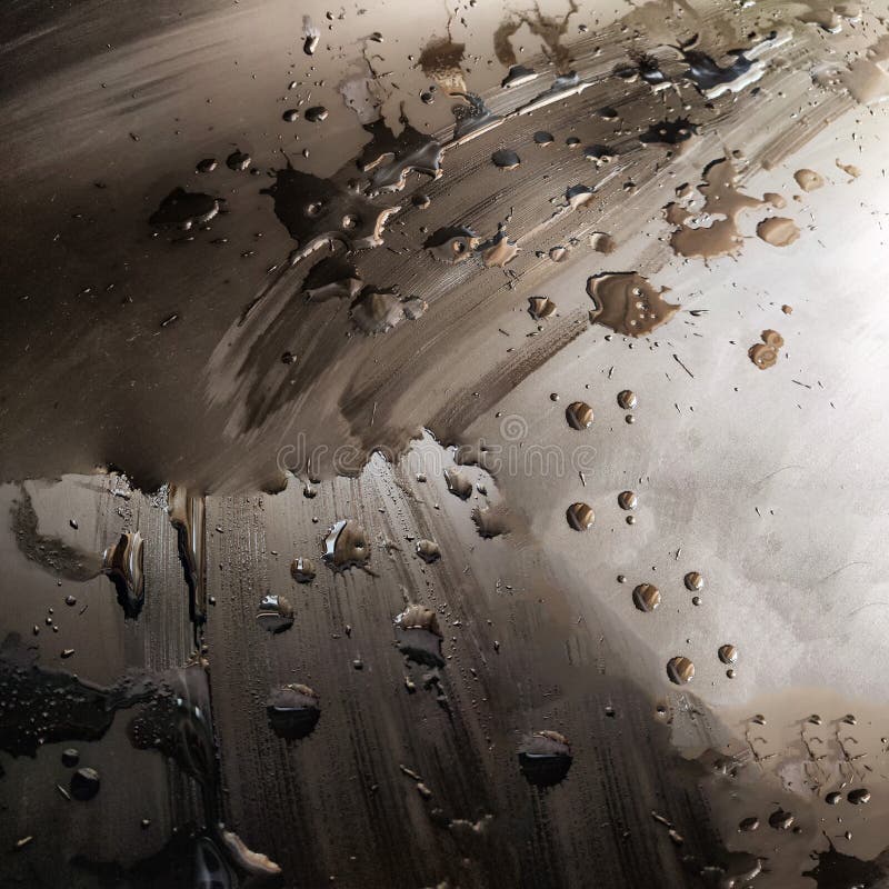 Water Drops on a Black Plastic. Surface with Wet Background. Abstract ...
