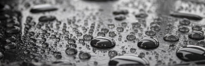 Water Drops on Black. Slate Surface with Water Drops, Macro Photography ...