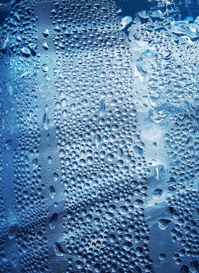 Water drops on blue stock image. Image of fresh, spray - 15546963