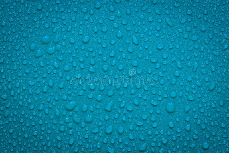 Water Drops on Blue stock photo. Image of drop, macro - 173881798