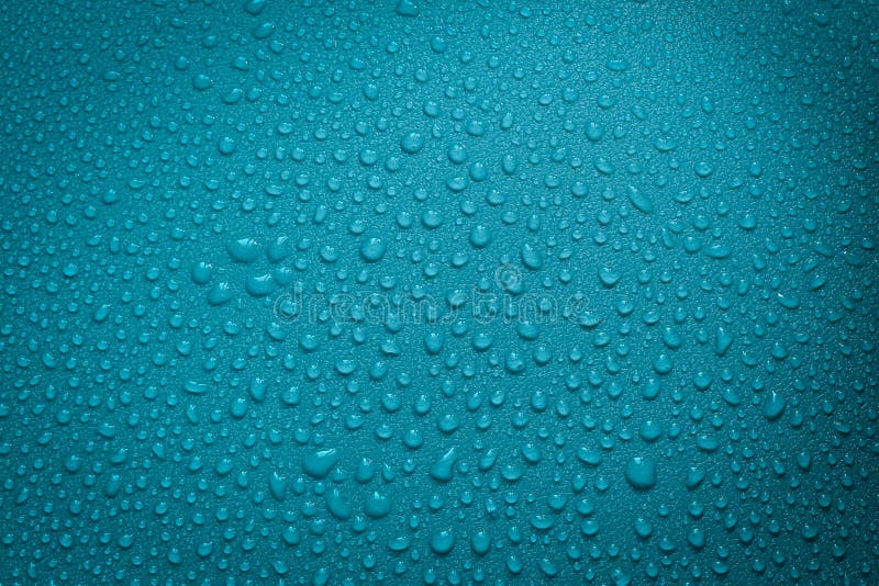 Water Drops on Blue stock photo. Image of clean, blue - 173886454