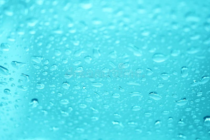 Water Drops on Blue Background Stock Photo - Image of pattern, droplet ...