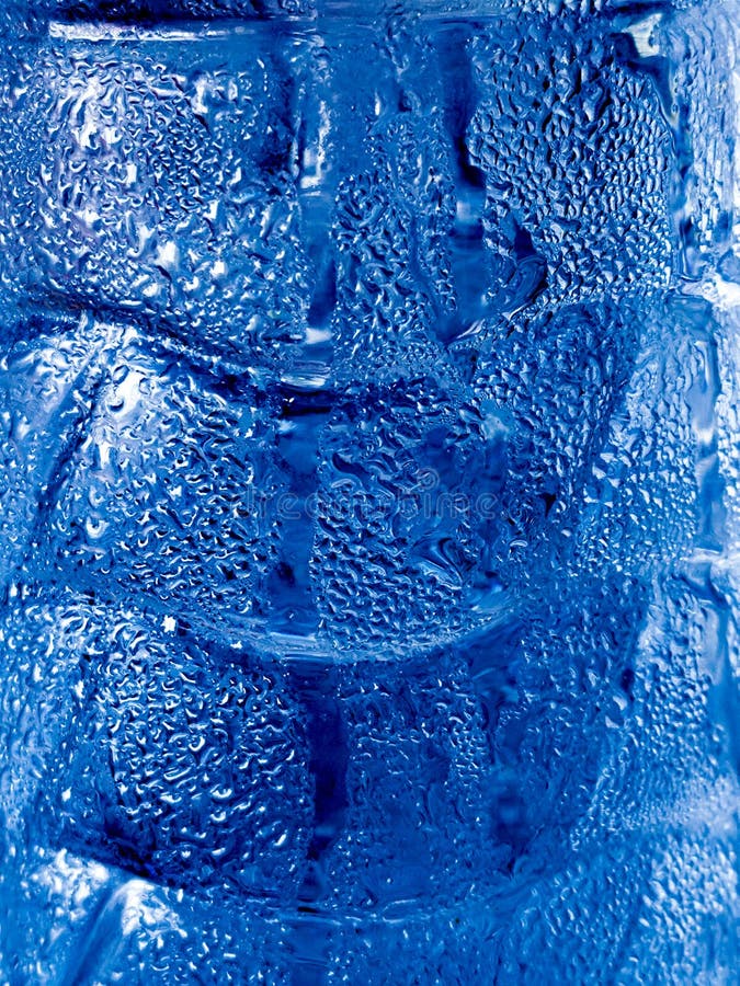 Water Drops on Blue Background. Close Up of Water Drops Texture on Cold ...