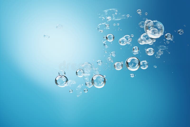 Water Drops Blue Background Image Stock Illustration - Illustration of ...