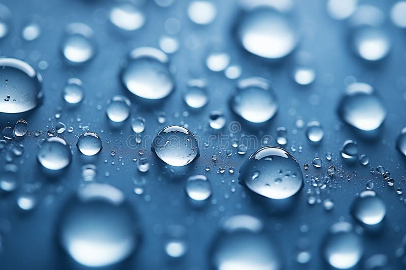 Water Drops Blue Background Image Stock Illustration - Illustration of ...