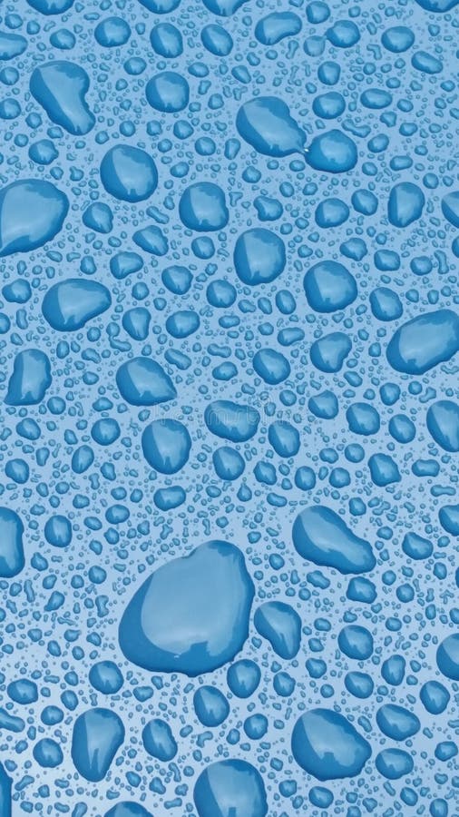 Water Drops on Blue Background Stock Photo - Image of blue, varnish ...