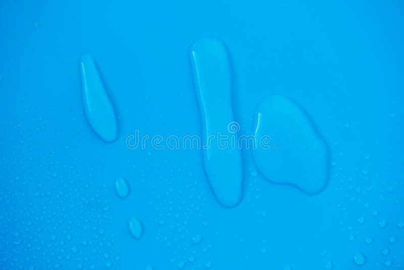 Water Drops on Blue Background. Stock Photo - Image of background ...