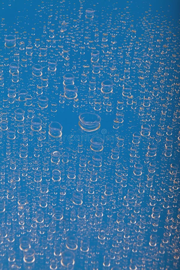 Water drops on blue stock photo. Image of abstract, moist - 30656774