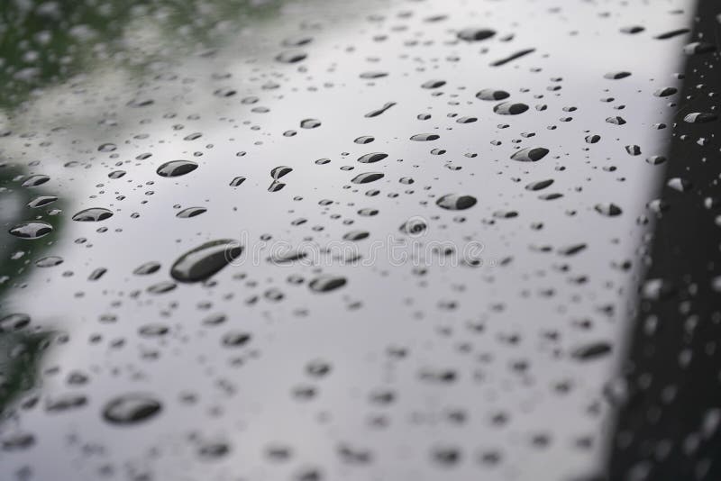 Water Drops. Water Drops on the Body of a Car. Photo during the Day ...