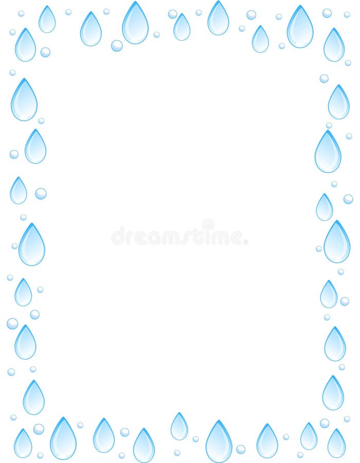 Water drops border stock vector. Image of natural, borders - 17319877