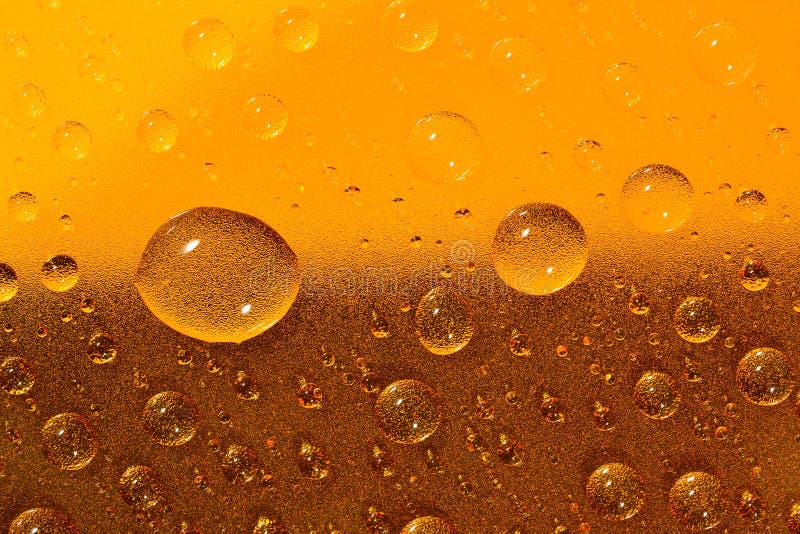 Water Drops on the Brown Surface. Selective Focus Stock Image - Image ...