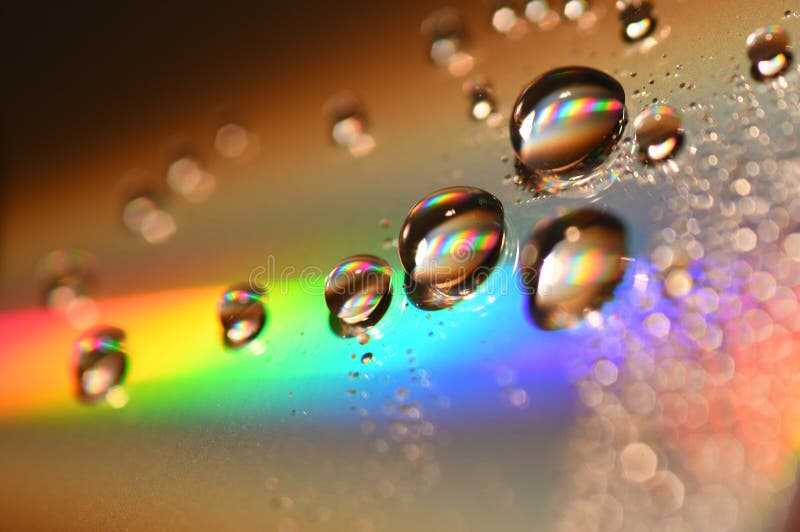 Water Drops on CD and DVD. Abstract Wallpaper. Stock Photo - Image of ...