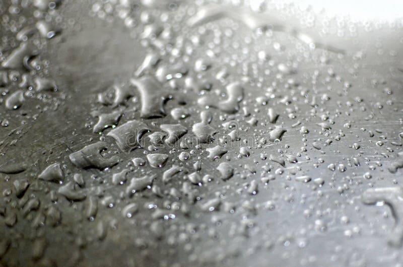 Water Drops on a Chrome Metal Background Stock Illustration ...