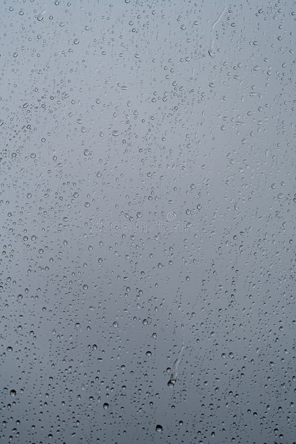 Detail of Water Drops on Clear Glass Portrait Format Stock Photo ...