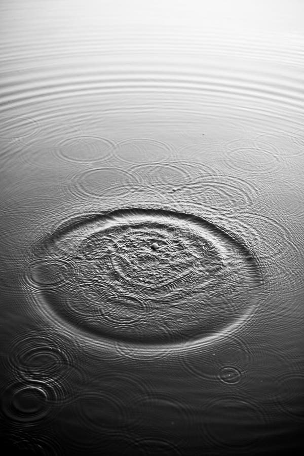 Water Drops on the Clear and Pure Water - Good for Wallpapers Stock ...