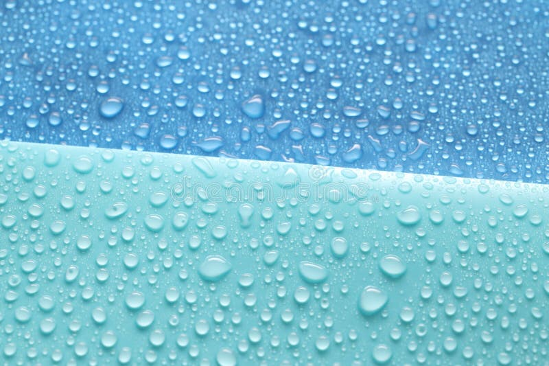 Water Drops on Color Background, Above View Stock Image - Image of ...