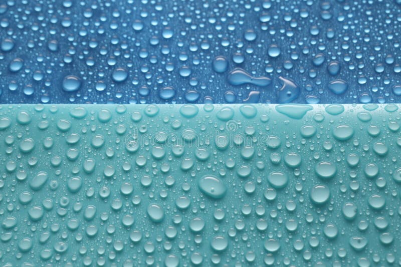 Water Drops on Color Background, Above View Stock Image - Image of ...