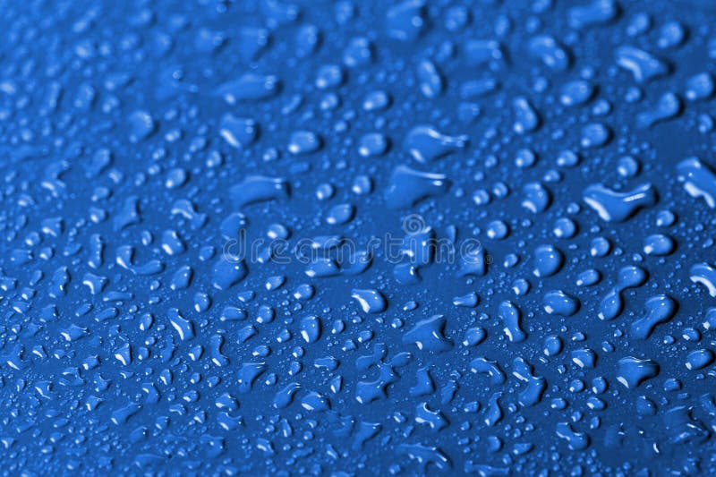 Blue Water Drops Background Stock Photo - Image of concepts, highlight ...