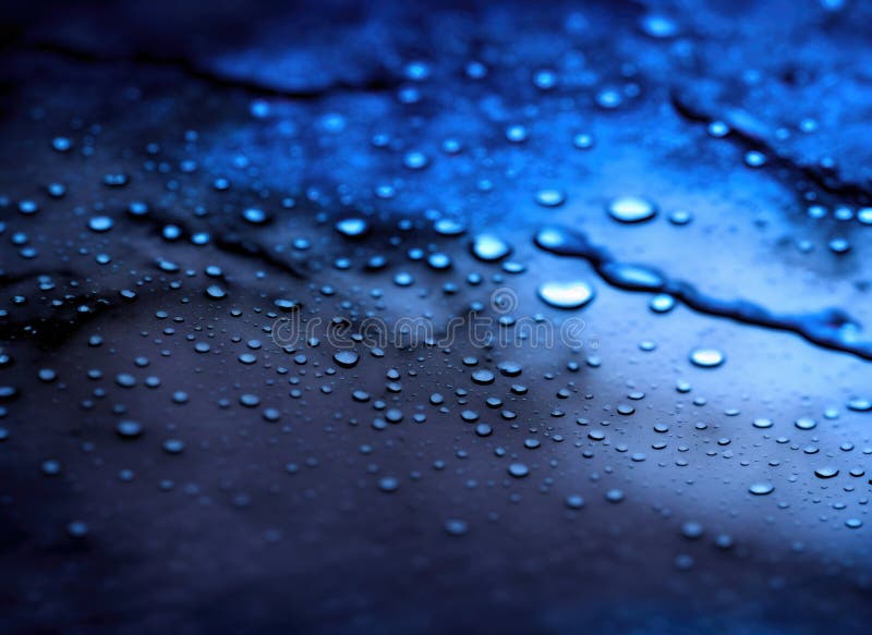 Water Drops on a Dark Background, Abstract Background. Stock ...