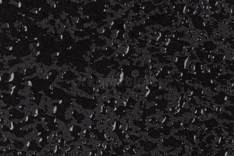 Water Drops on Dark Stone Surface Stock Photo - Image of spotted, stone ...