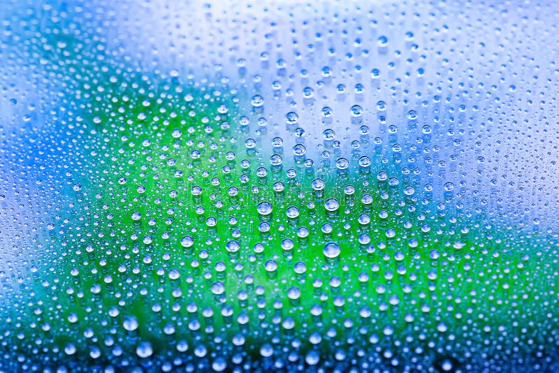 Water Drops. Droplet Texture. Abstract Gradient Backdrop. Rainbow Green ...
